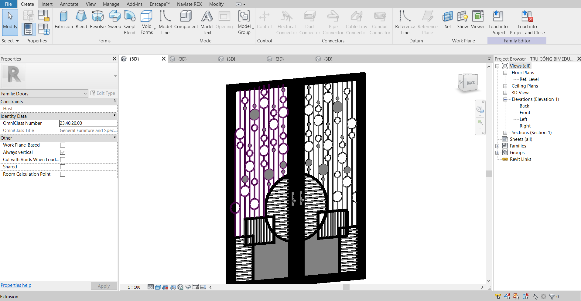 Chia sẽ family cổng hàng rào Revit - Bim House Education