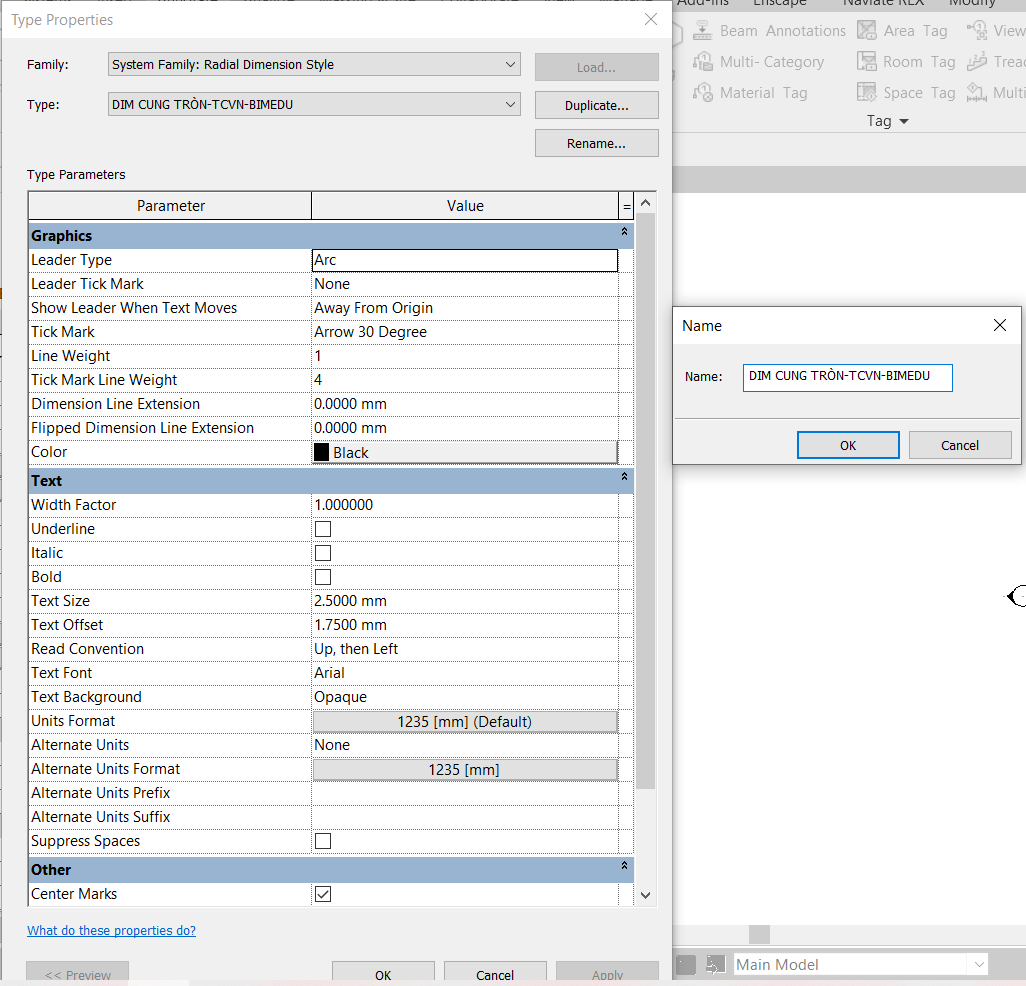 Thiết lập Dim theo TCVN trong Revit - Bim House Education