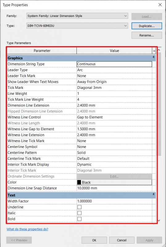 Thiết lập Dim theo TCVN trong Revit - Bim House Education