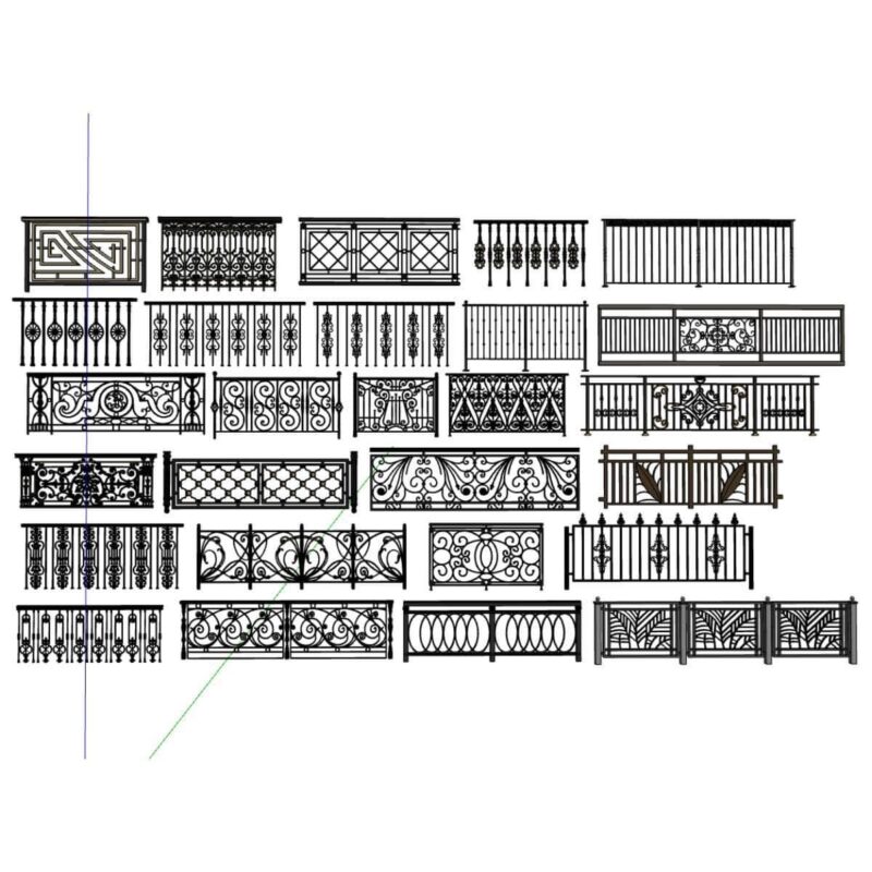 Chia sẽ miễn phí Thư viện lan can sketchup - Bim House Education