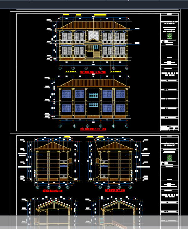 Chia sẽ miễn phí file đầy đủ bản vẽ kết cấu kiến trúc dự toán trường ...