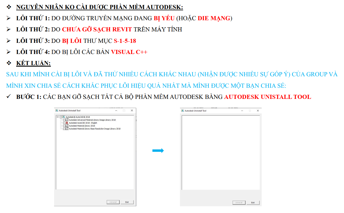 Sửa lỗi Revit installation incomplete some products failed to install ...